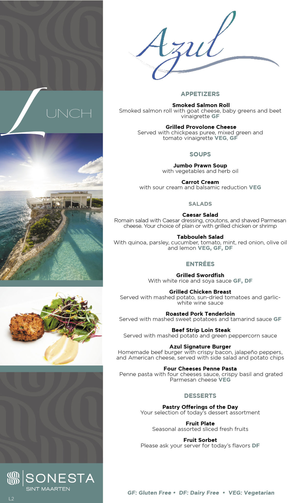 Azul Lunch Menus – Maho Group